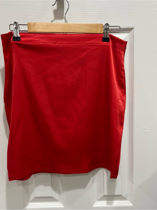 Fashion Nova | Skirts | Fashion Nova Red Satin Mini Skirt | Poshmark